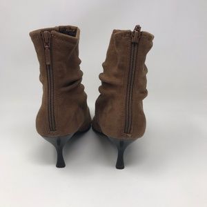 Casual Corner | Shoes | Casual Corner Brown Suede Booties Kitten Heel ...
